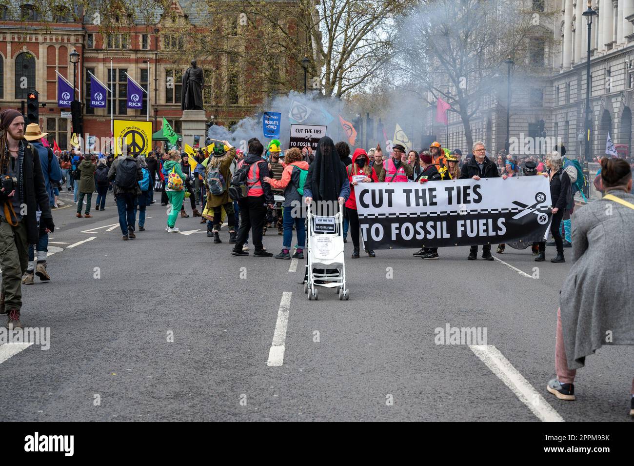 London, UK. 24th Apr, 2023. Fourth day of protest as Extinction ...