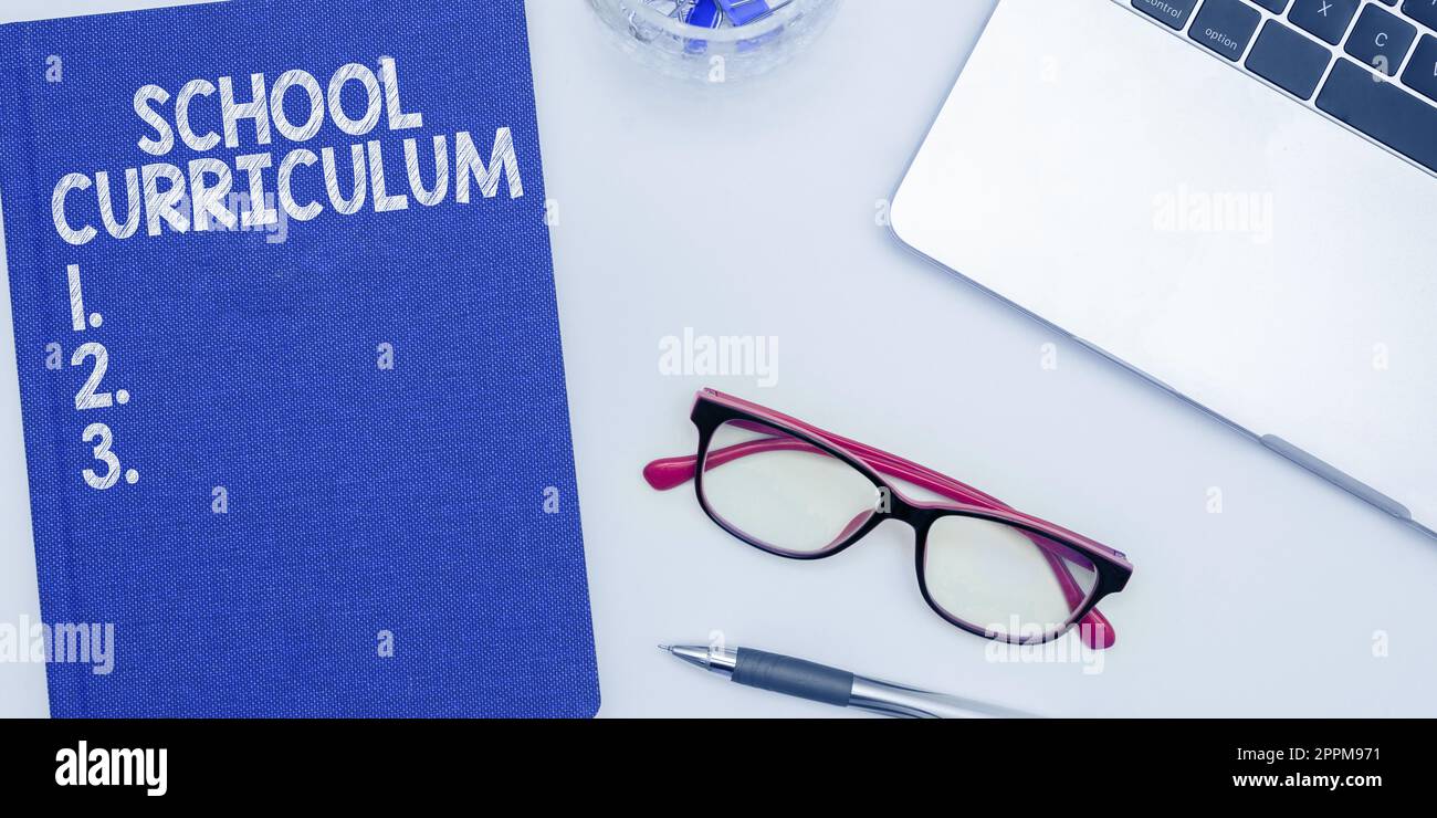 Text showing inspiration School Curriculum. Business concept designed ...