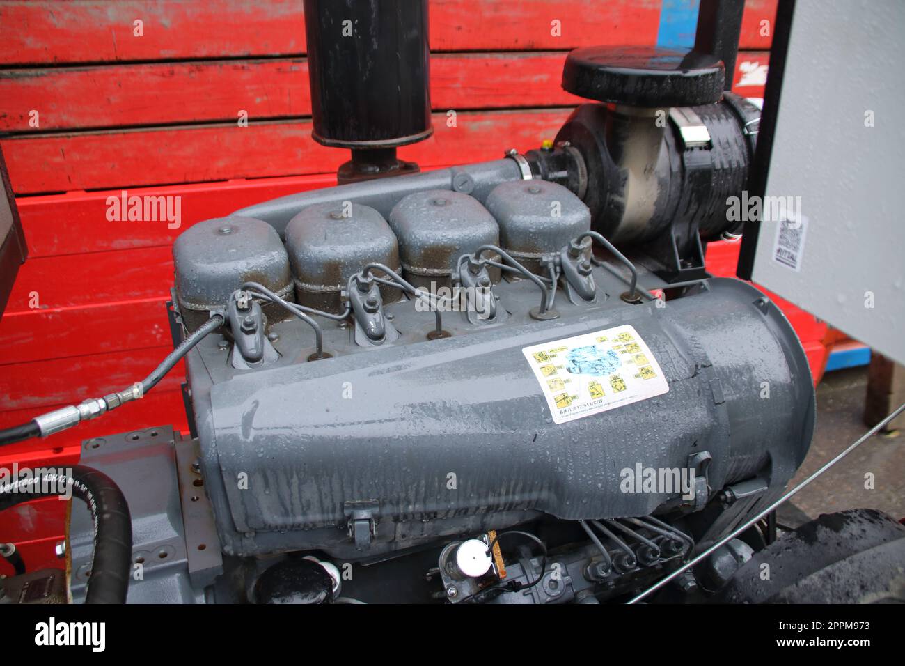 View of a cylinder head from a diesel engine Stock Photo - Alamy