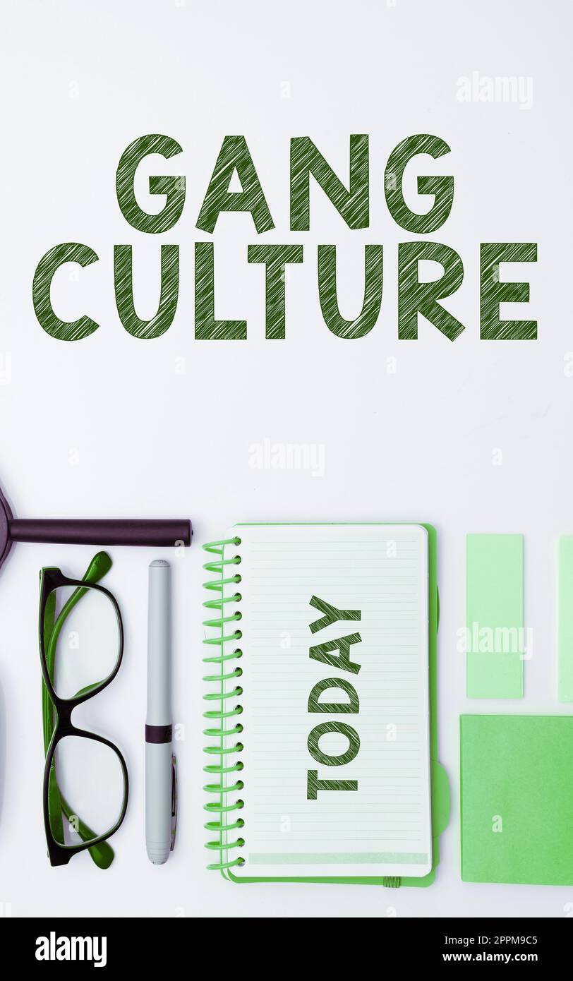Inspiration showing sign Gang Culture. Conceptual photo particular ...