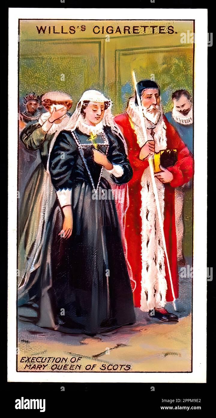Execution of Mary, Queen of Scots - Vintage British Cigarette Card ...