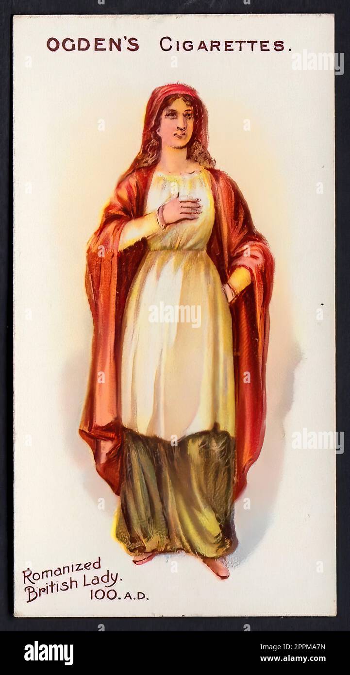 British Ladies Costume, 100AD - Vintage British Cigarette Card ...
