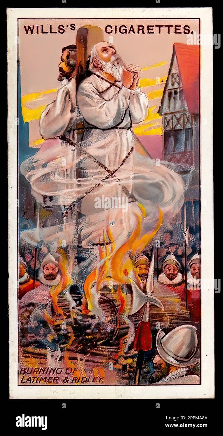 The Burning of Latimer and Ridley - Vintage British Cigarette Card ...