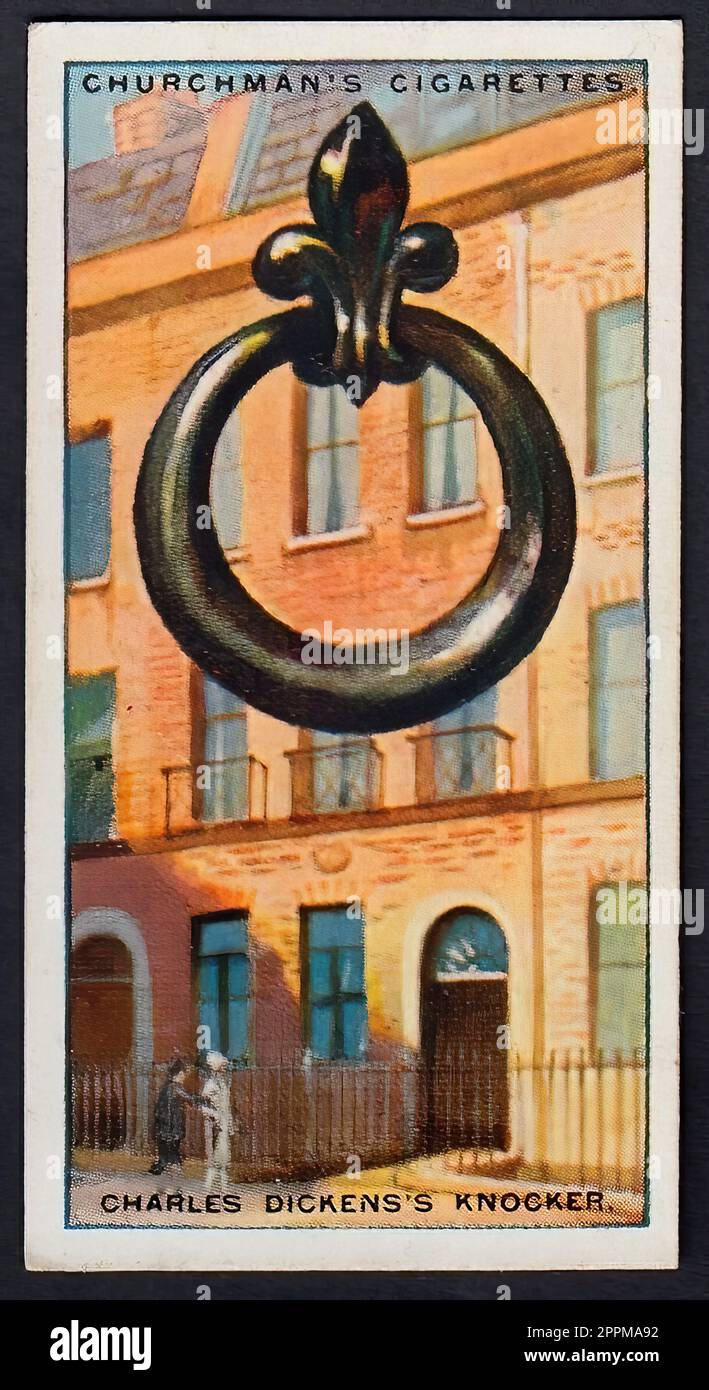Charles Dicken's Knocker - Vintage British Cigarette Card - Victorian ...