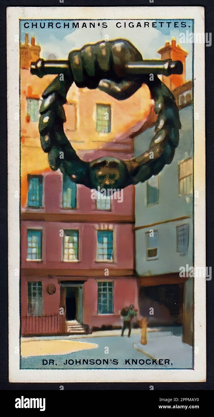 Dr Johnson's Knocker - Vintage British Cigarette Card - Victorian Era ...