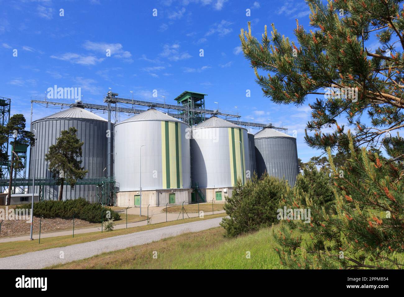 A Biofuel factory storage tanks Stock Photo - Alamy