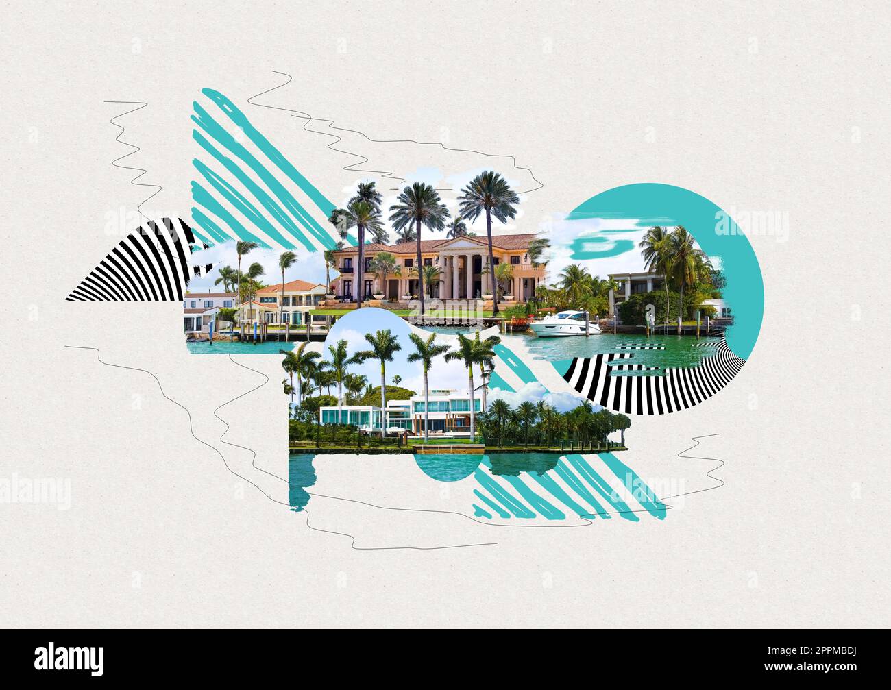 Luxurious mansion in Miami Beach, florida, U.S.A Creative contemporary ...