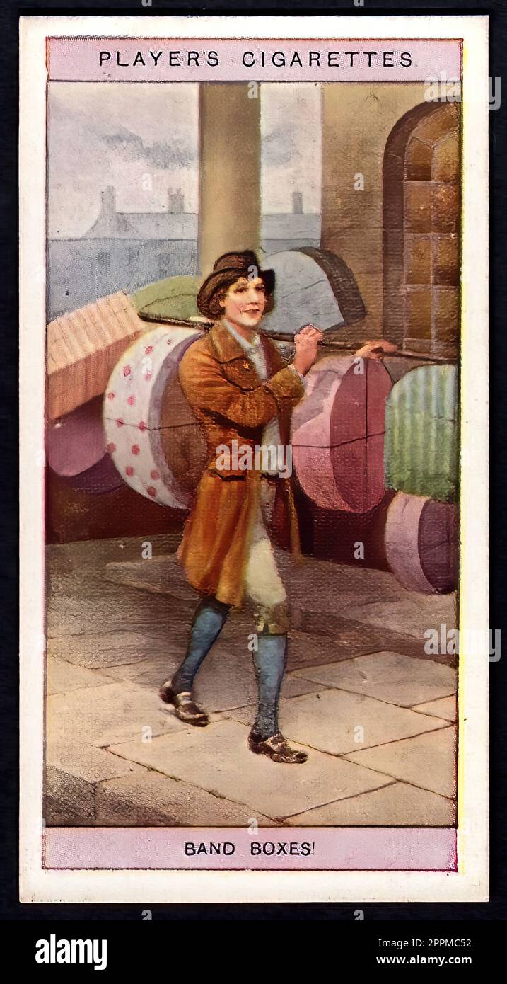 Band Boxes - Vintage British Cigarette Card - Victorian Era Stock Photo ...
