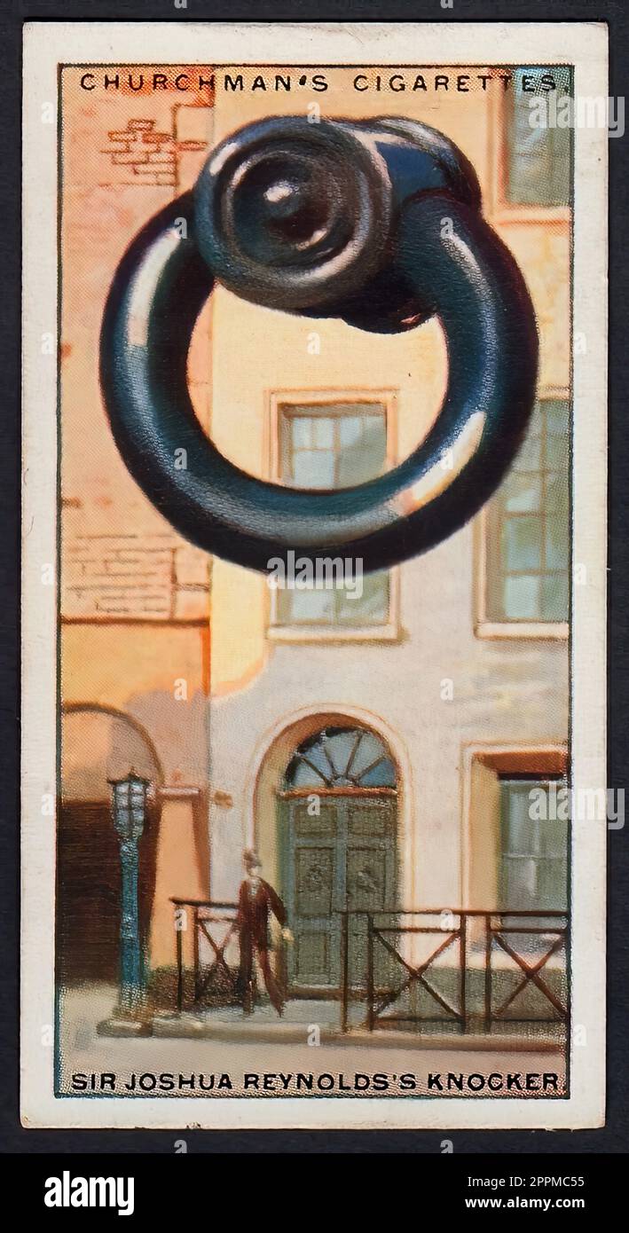 Sir Joshua Reynolds Door Knocker - Vintage British Cigarette Card ...