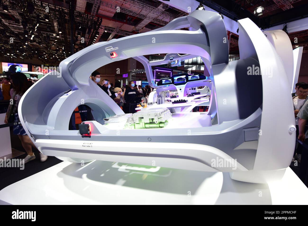 SHANGHAI, CHINA - APRIL 21, 2023 - Visitors visit the booth of Bosch ...