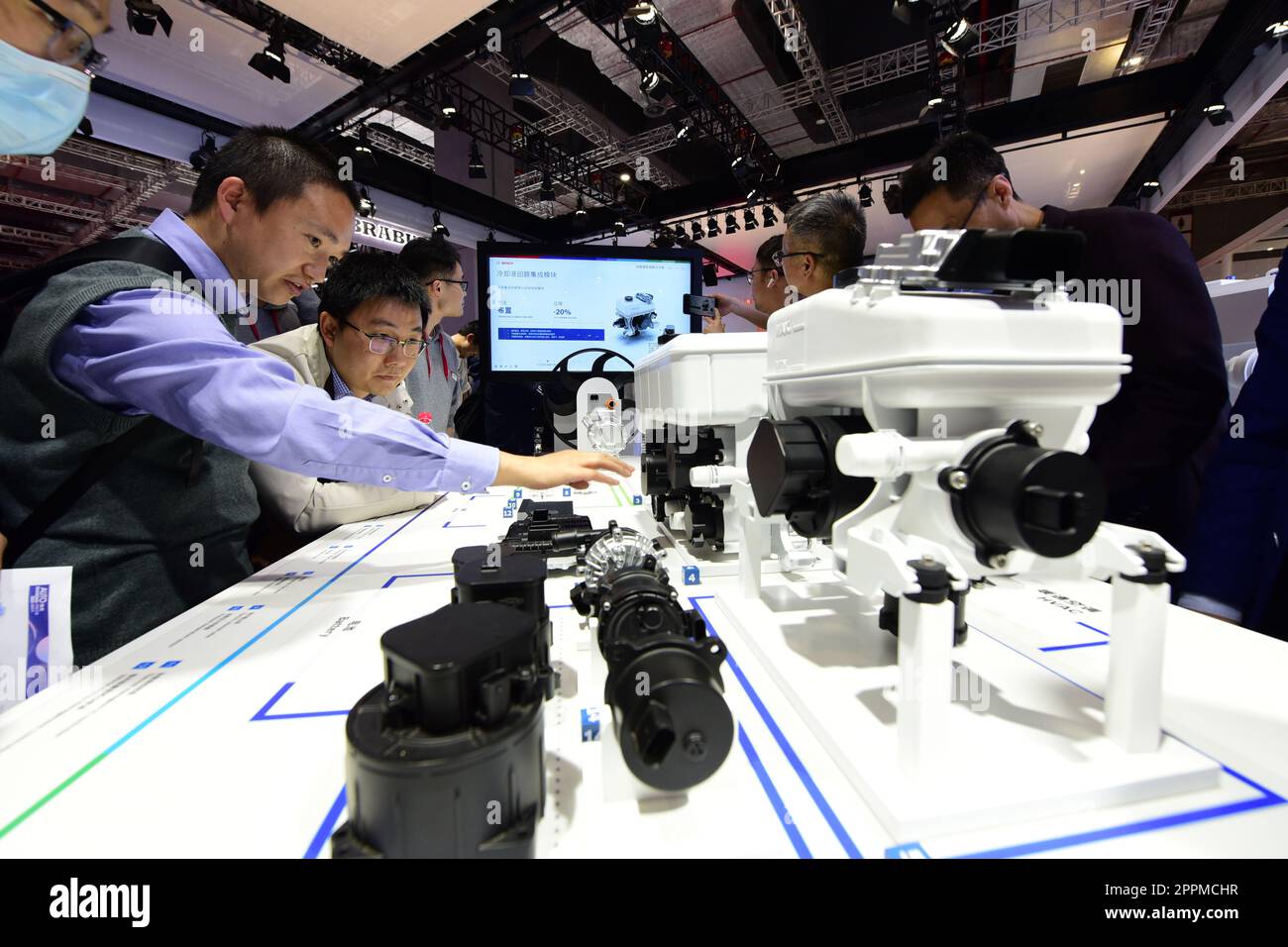 SHANGHAI, CHINA - APRIL 21, 2023 - Visitors visit the booth of Bosch ...