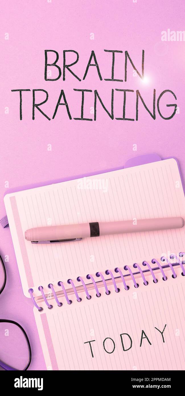 Handwriting text Brain Training. Business approach mental activities to ...