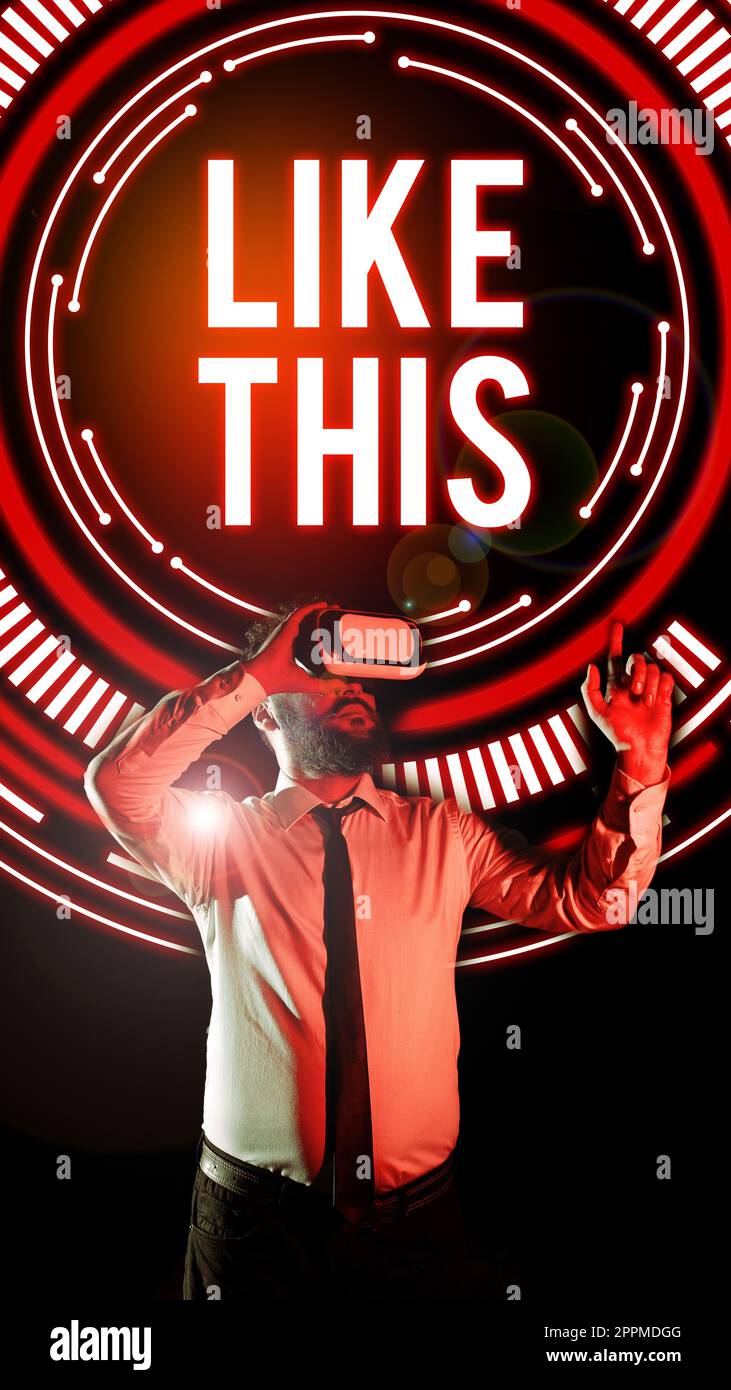 Conceptual caption Like This. Word for An action refering to something ...