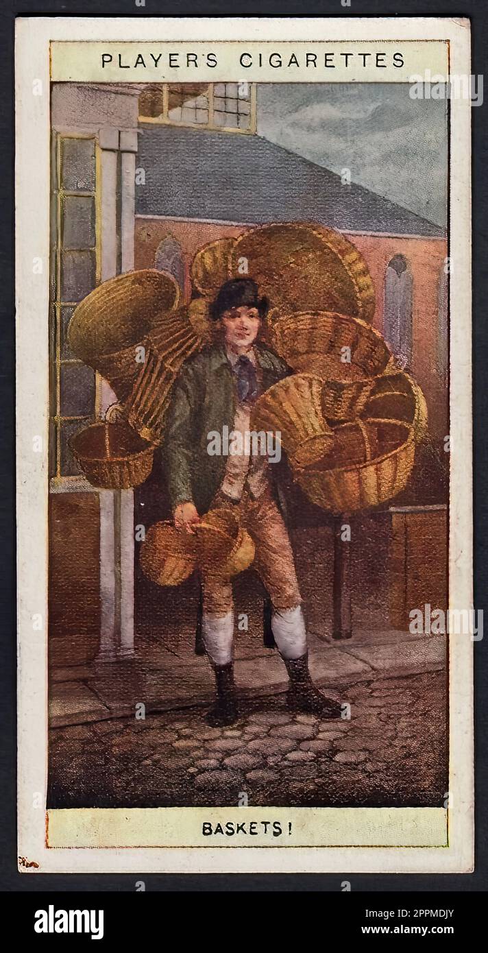 Baskets - Vintage British Cigarette Card - Victorian Era Stock Photo ...