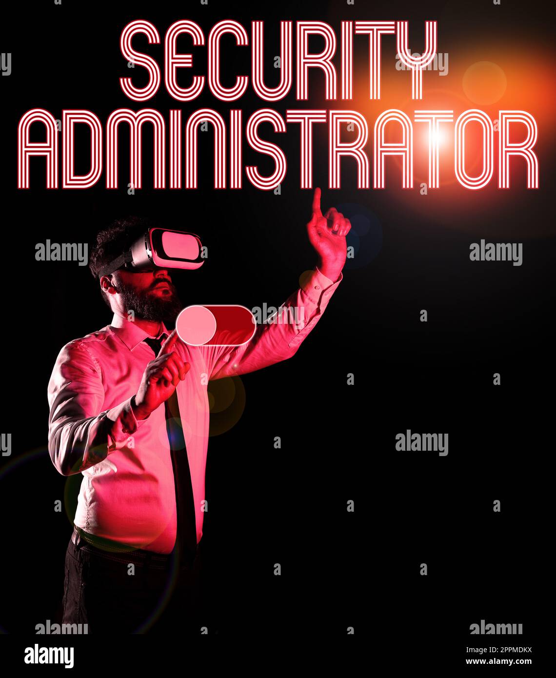 Writing displaying text Security Administrator. Concept meaning The ...