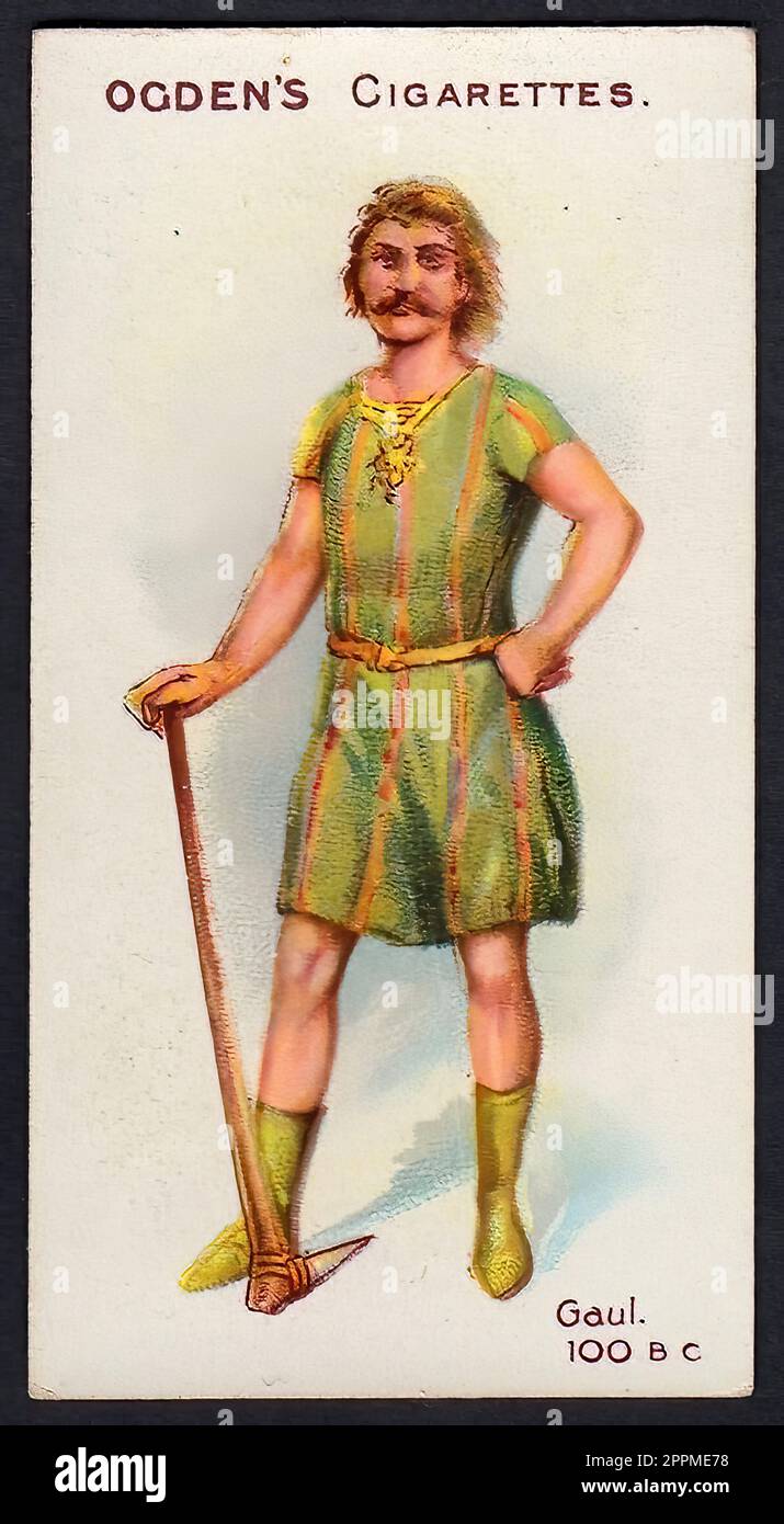 Men's Costume, 100BC - Vintage British Cigarette Card - Victorian Era ...