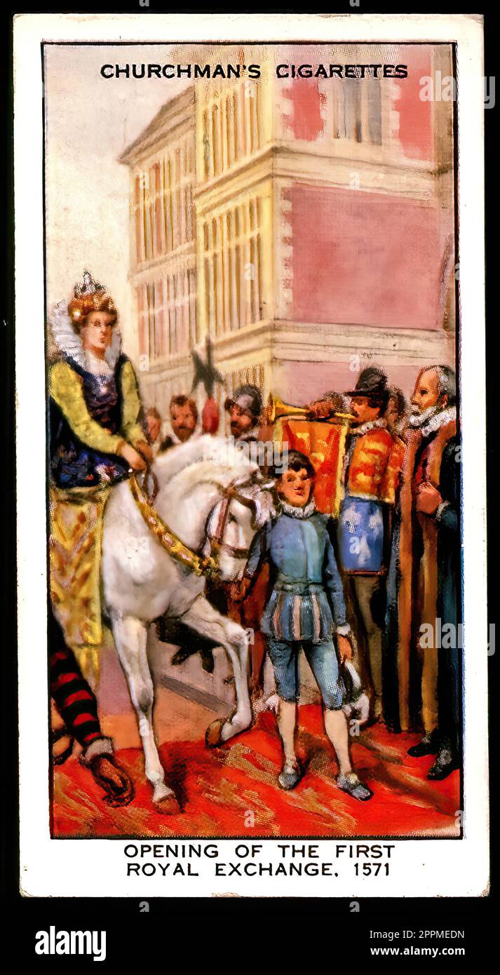 London's First Royal Exchange - Vintage British Cigarette Card ...