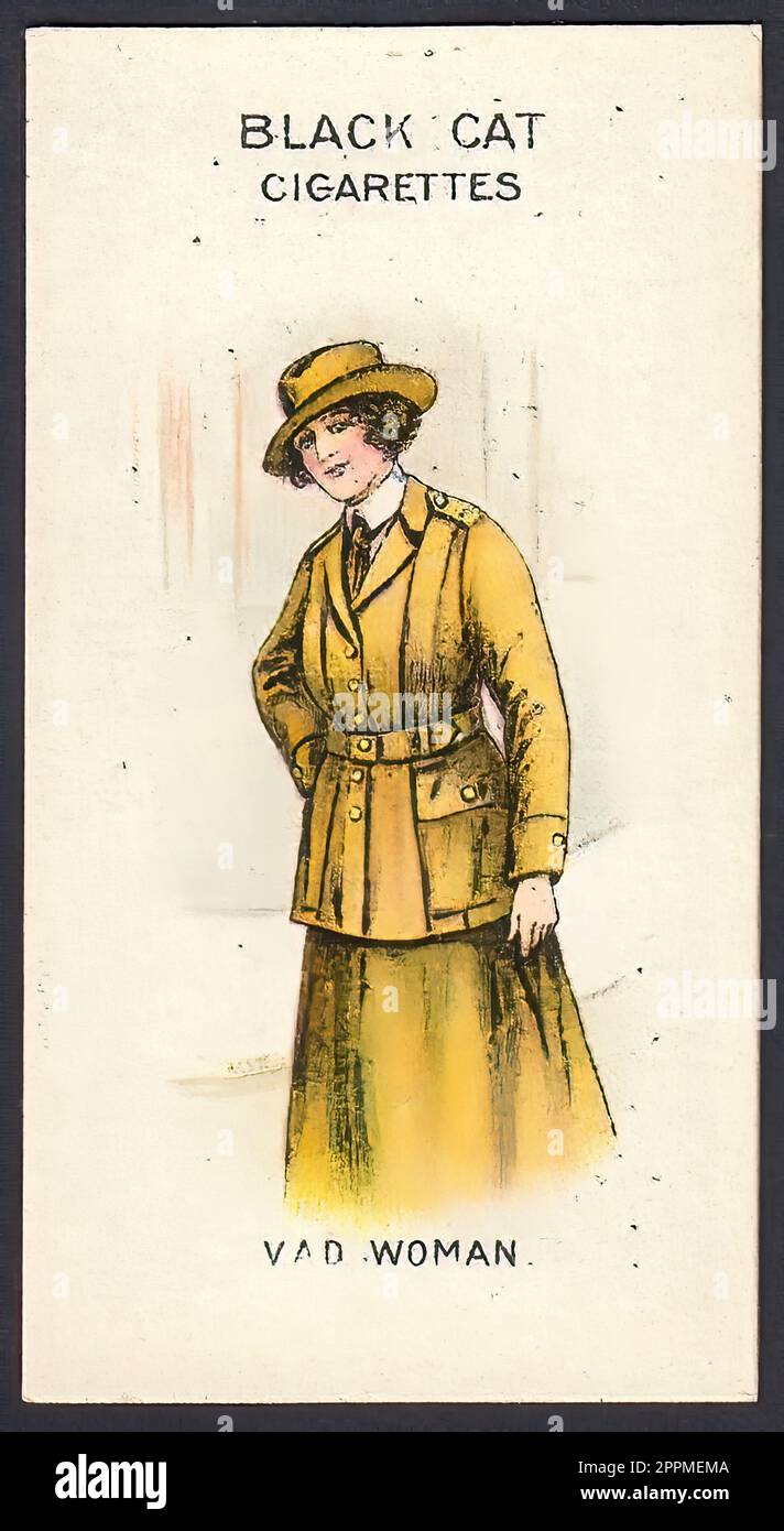 Voluntary Aid Detachment Woman - Vintage British Cigarette Card ...