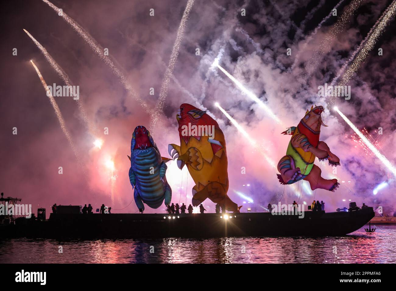 Great Dragon Parade in Cracow Stock Photo - Alamy