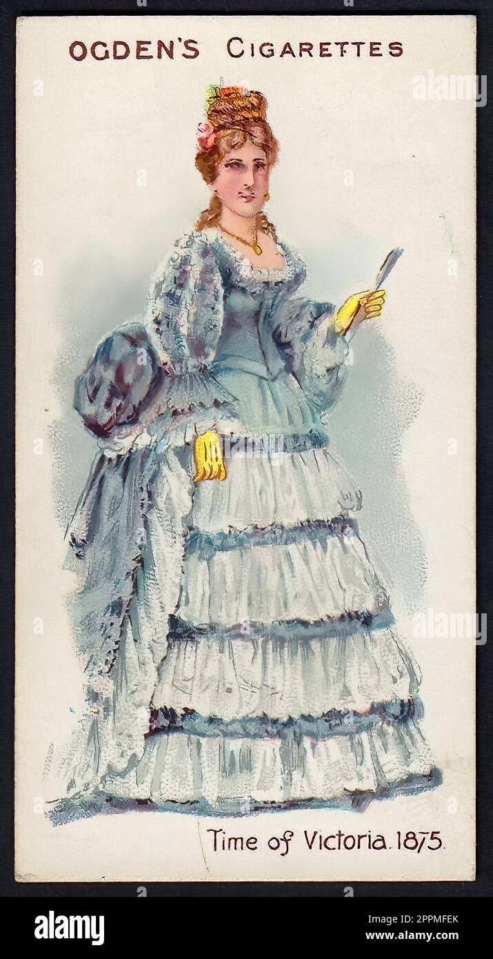 Womans Costume, 1875 - Vintage British Cigarette Card - Victorian Era ...