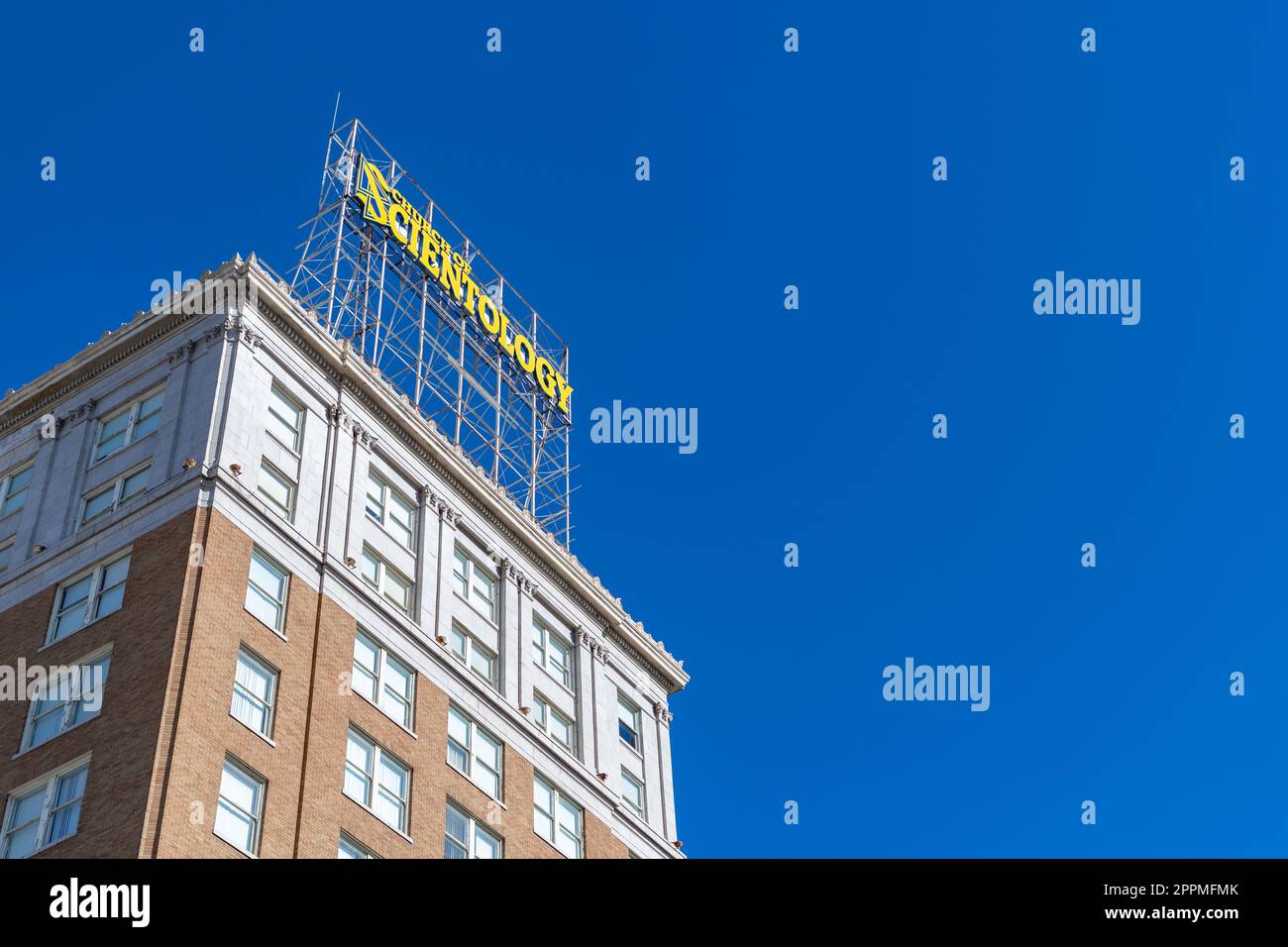 A picture of the Church of Scientology sign Stock Photo - Alamy