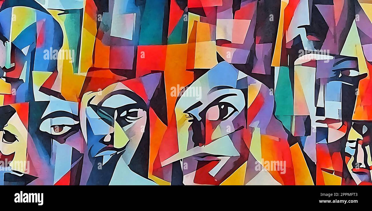 Cubist style painting hi-res stock photography and images - Alamy