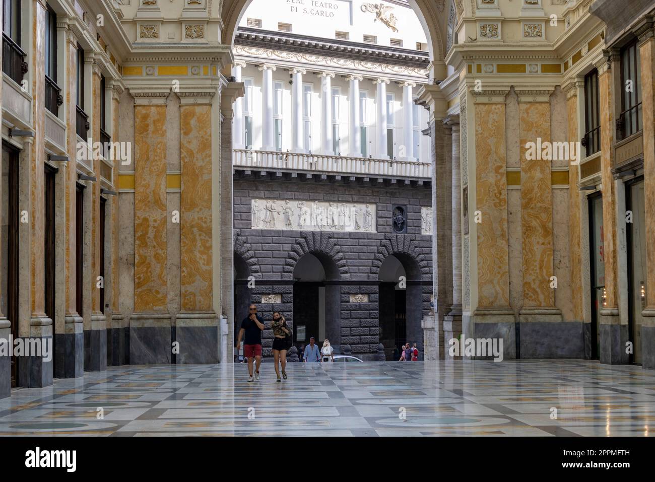 Galleria Umberto I renaissance shopping arcade with a steel and glass ...