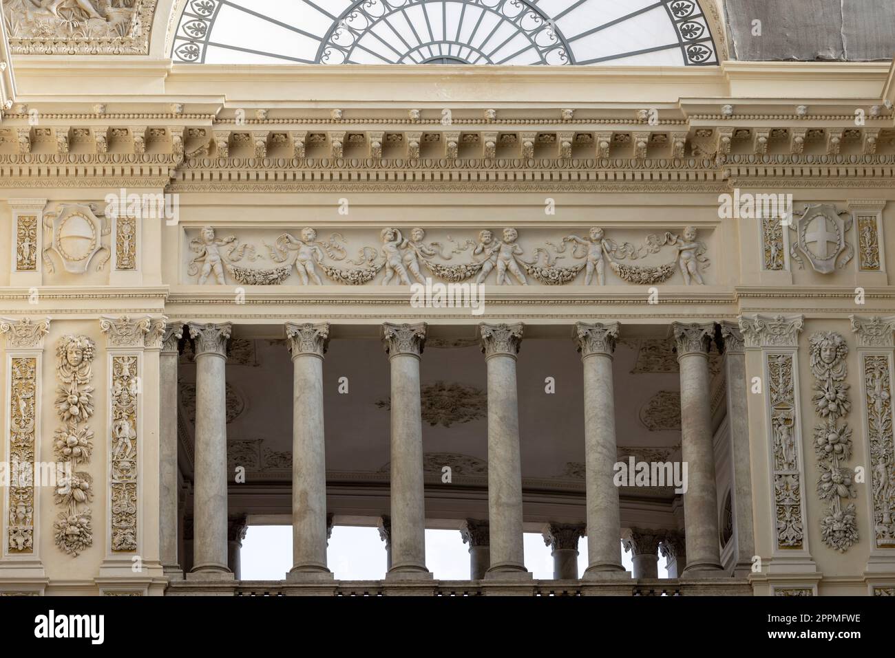 Galleria Umberto I renaissance shopping arcade with a steel and glass ...