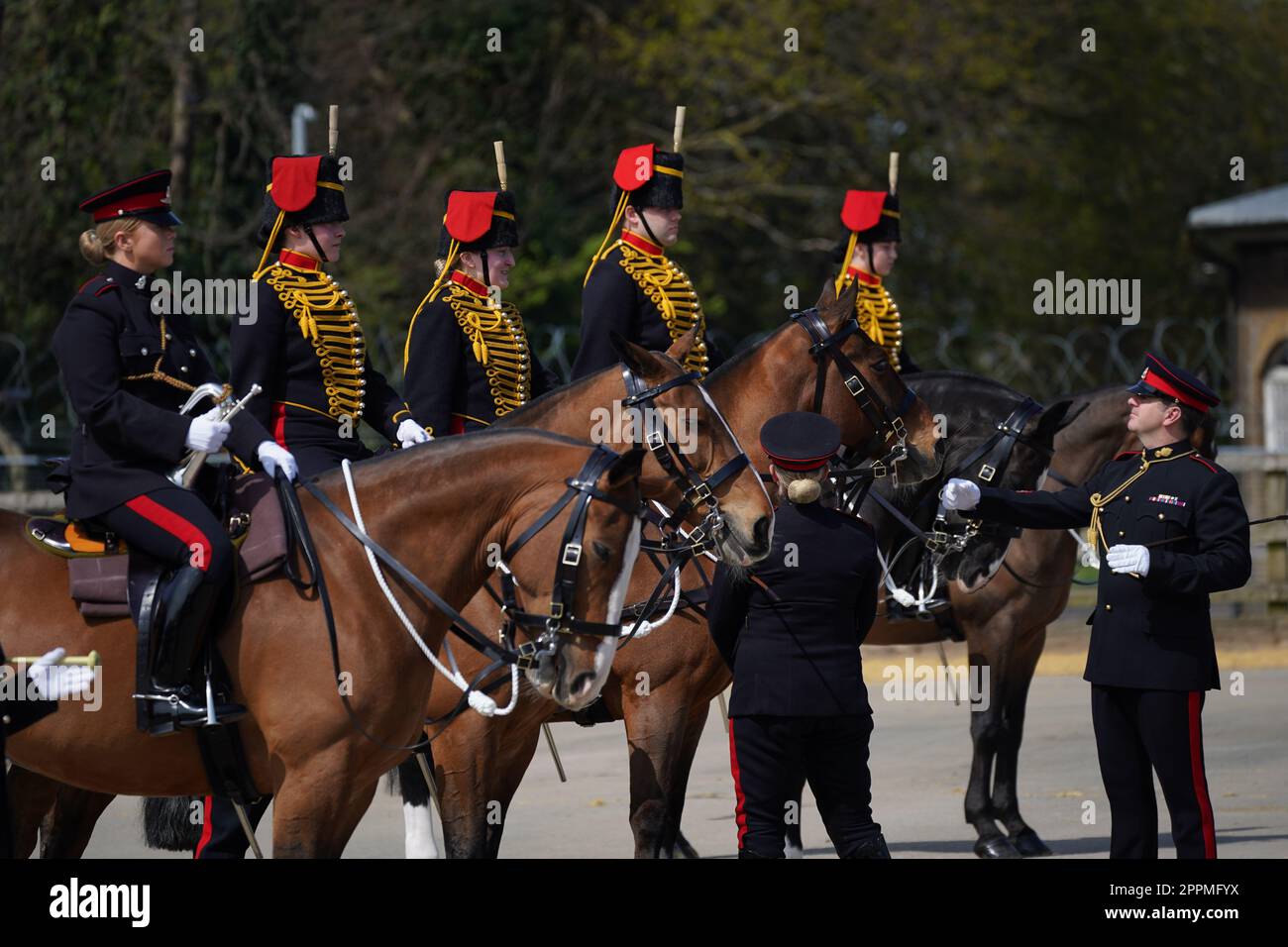 Members of the King's Troop, Royal Horse Artillery, during an ...