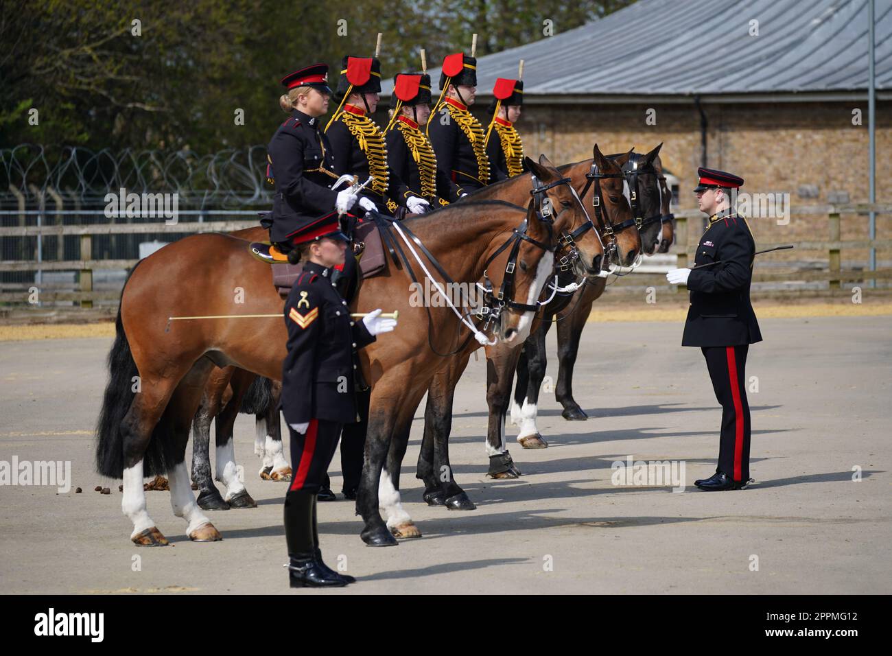 Members of the King's Troop, Royal Horse Artillery, during an ...
