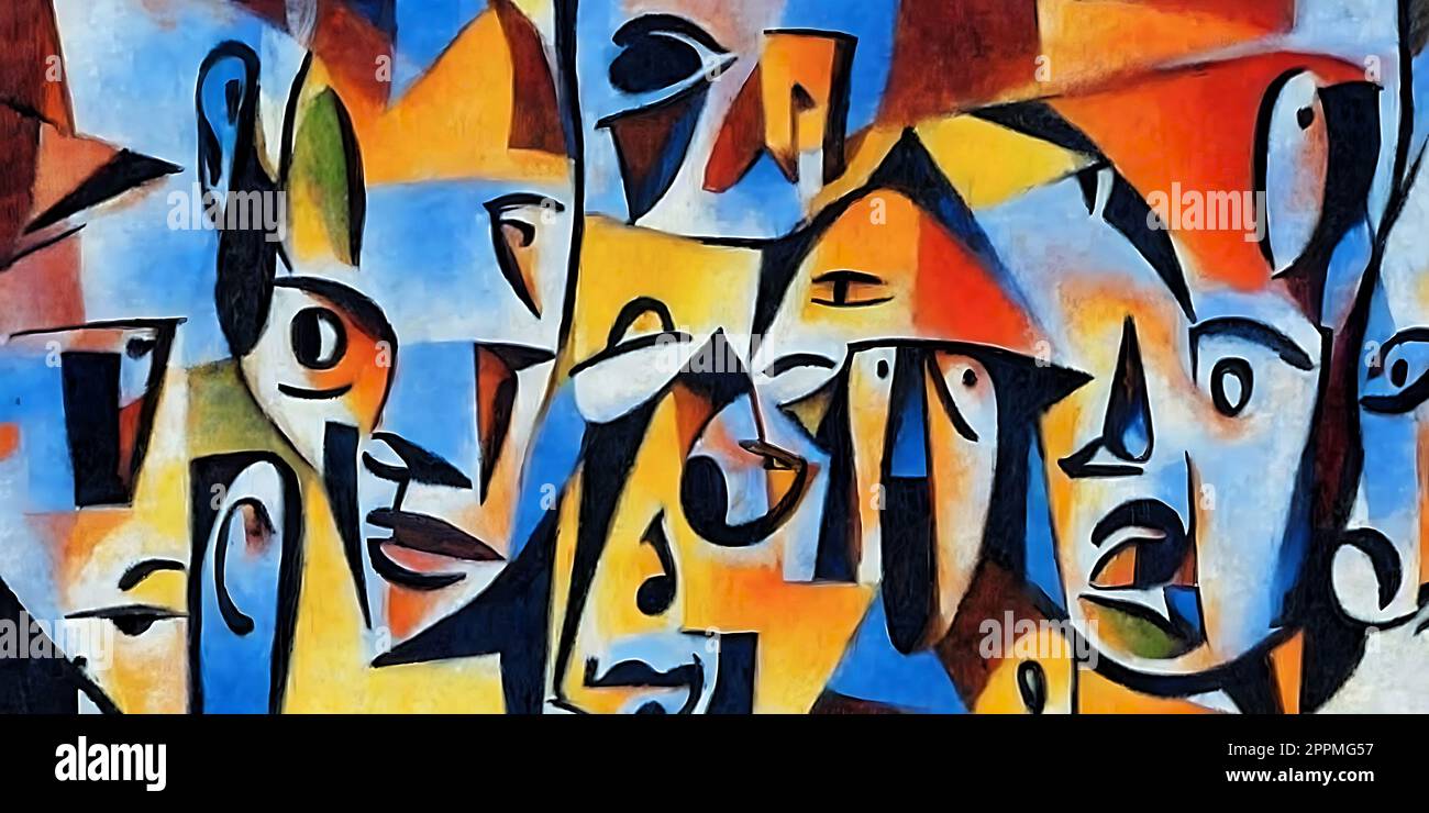 Cubist style painting hi-res stock photography and images - Alamy