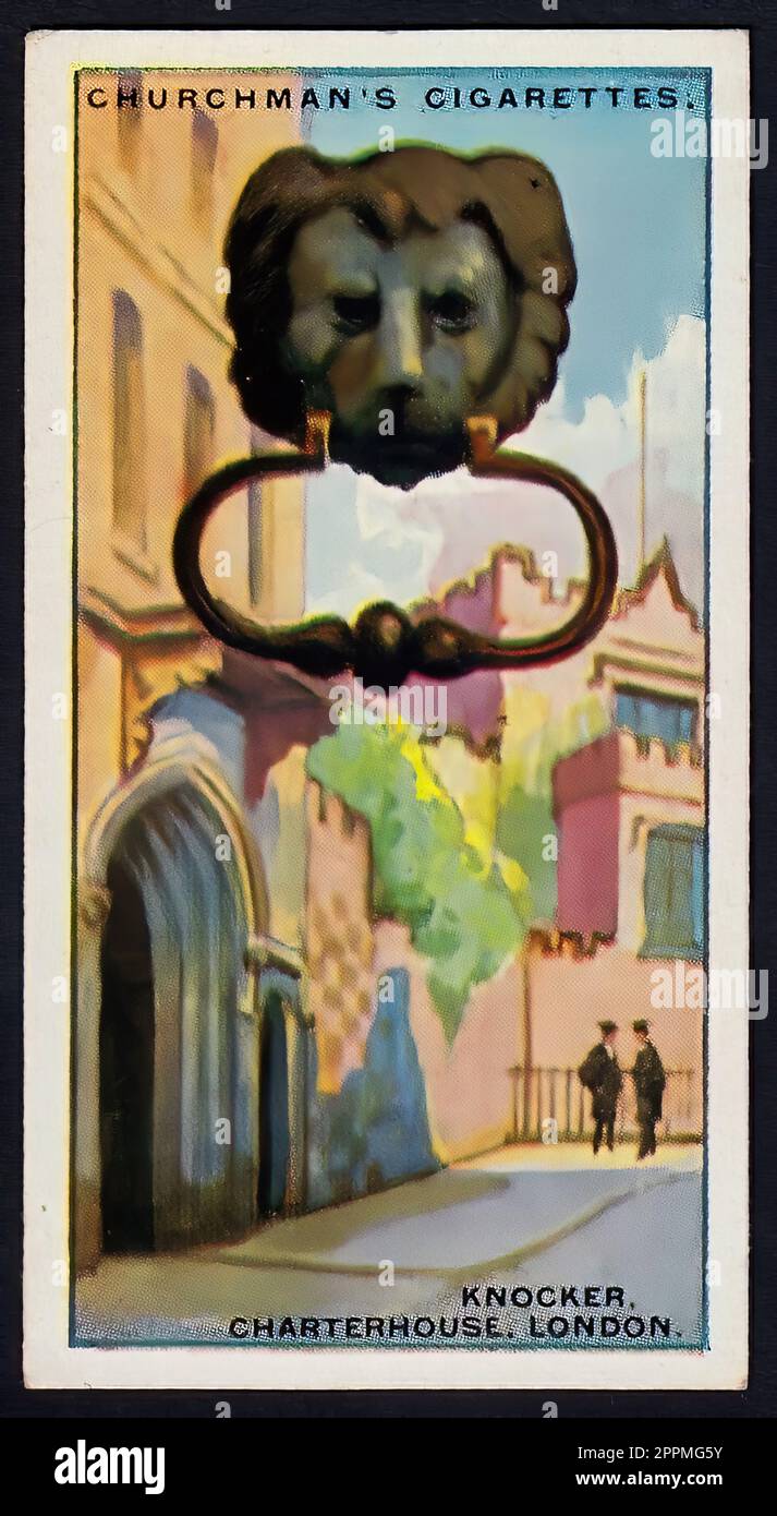 Door-Knocker, Charterhouse - Vintage British Cigarette Card - Victorian ...