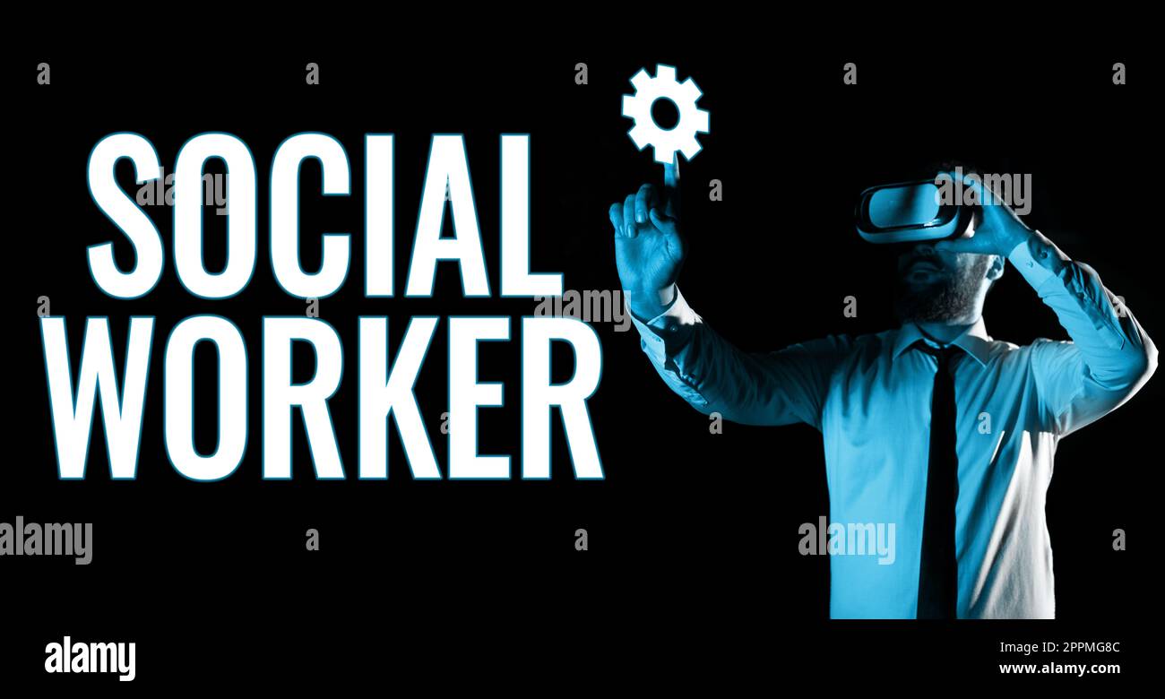 Handwriting text Social Worker. Word Written on assistance from state ...