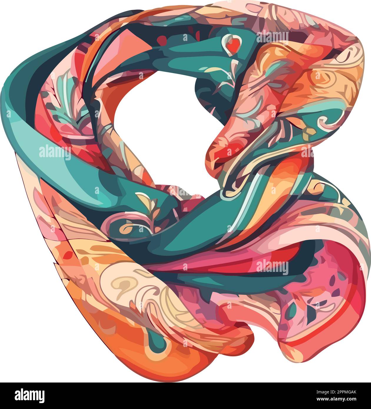 Abstract colored scarf design Stock Vector Image & Art - Alamy