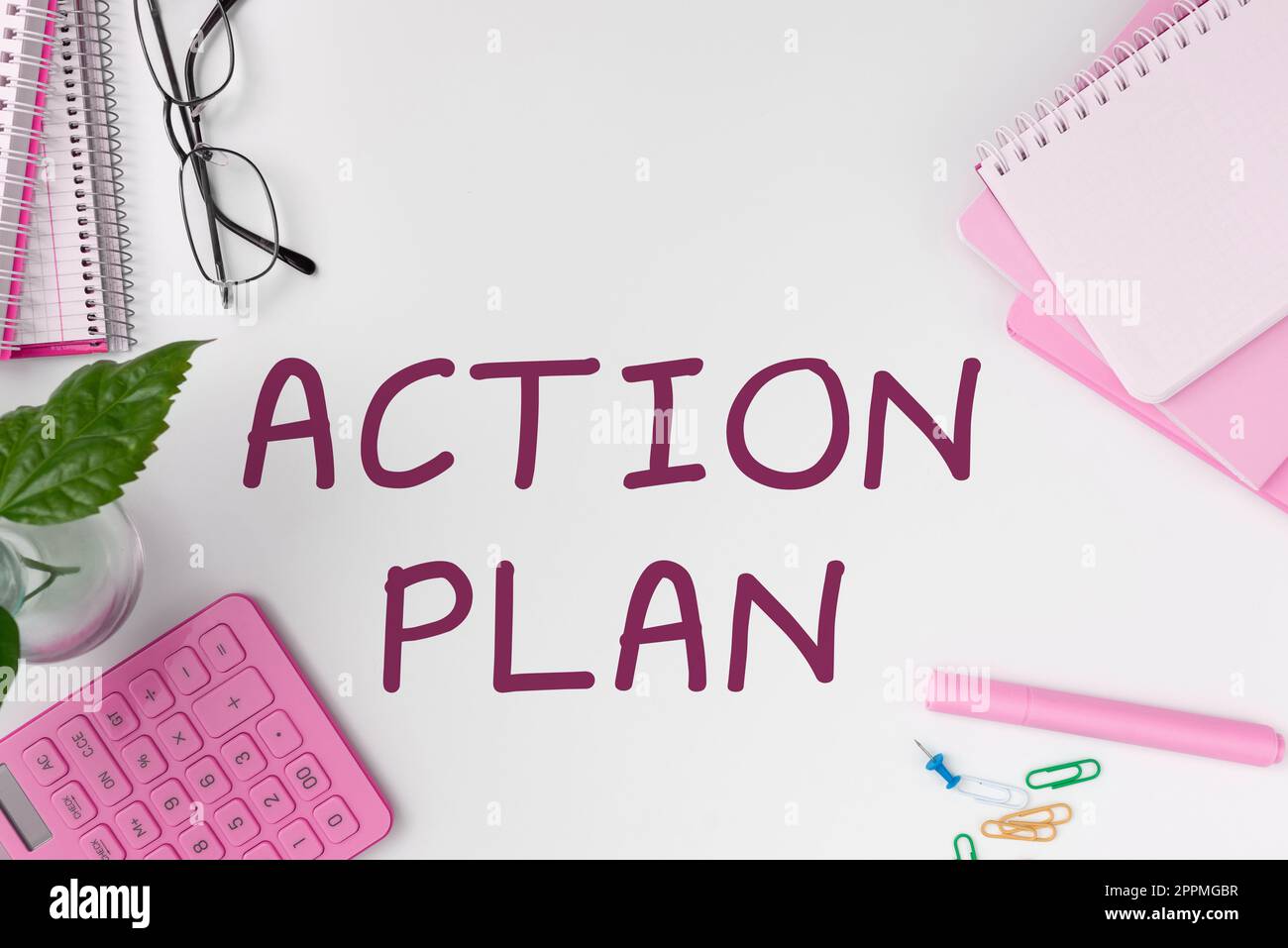 Hand writing sign Action Plan. Concept meaning list of things or ...