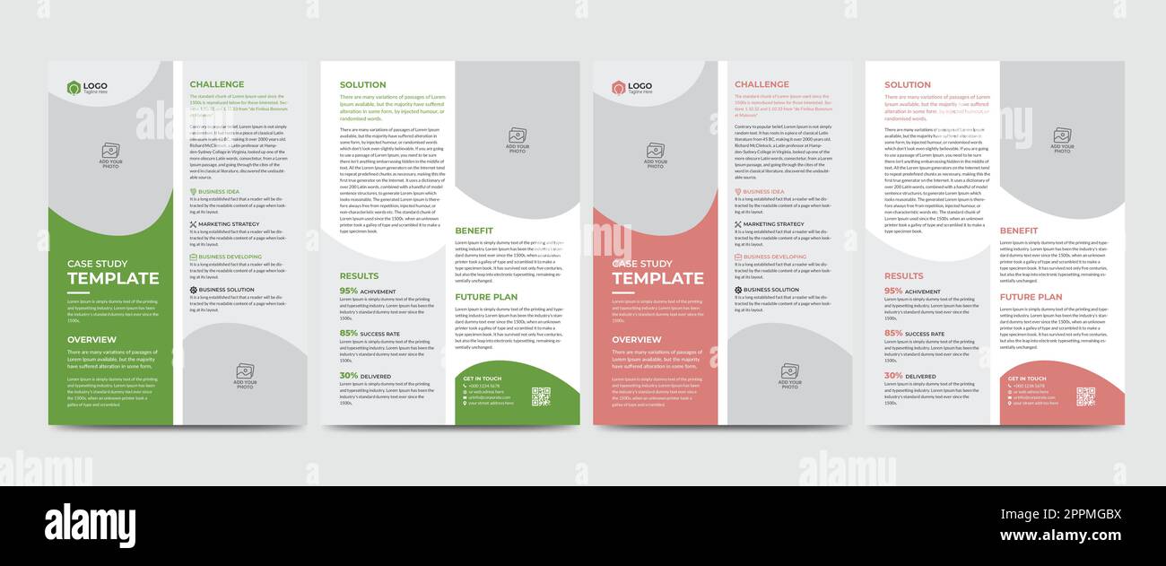Case Study Template Corporate Modern Business Double Side Flyer and ...