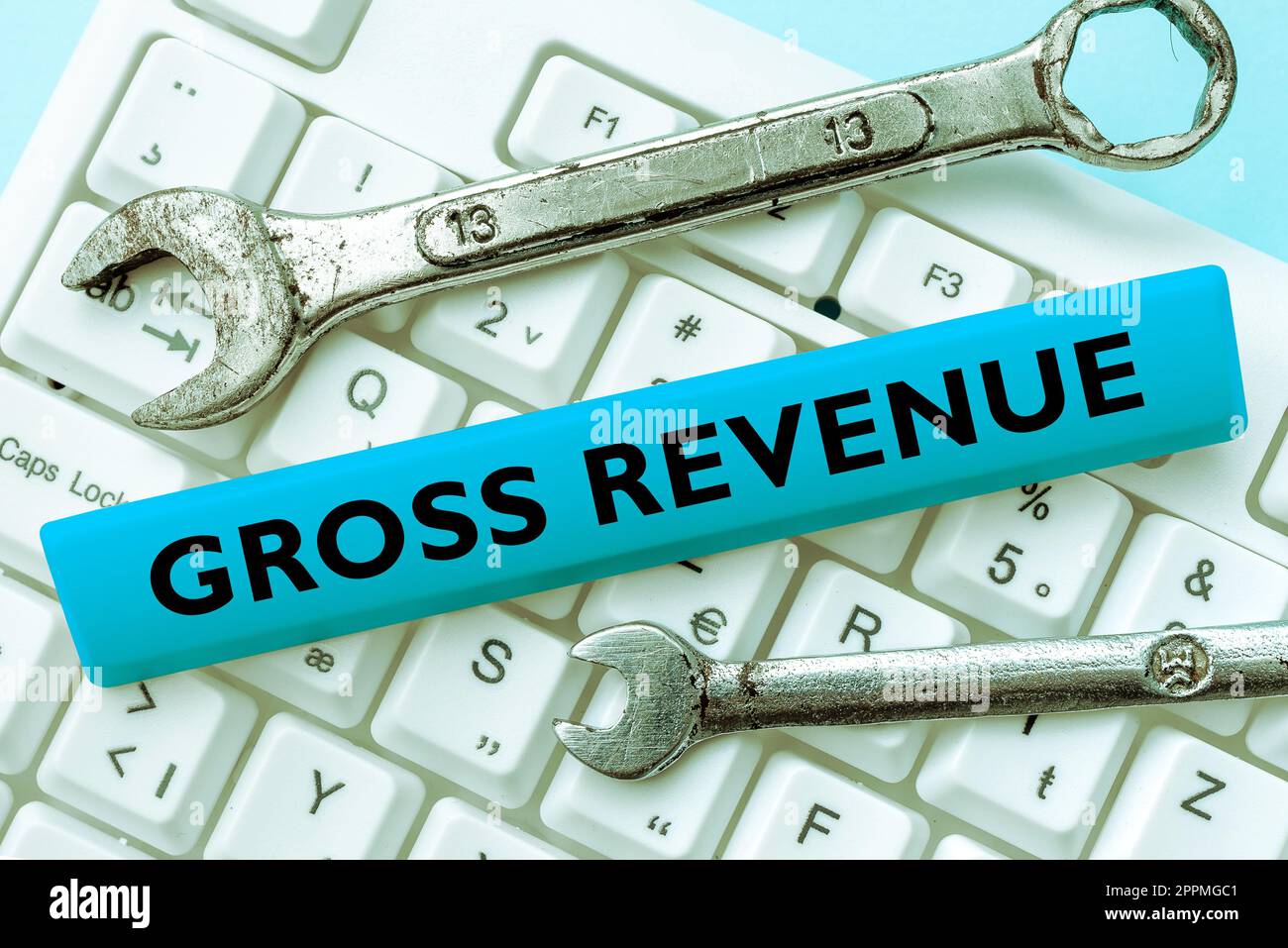 Text sign showing Gross Revenue. Business overview total value of ...