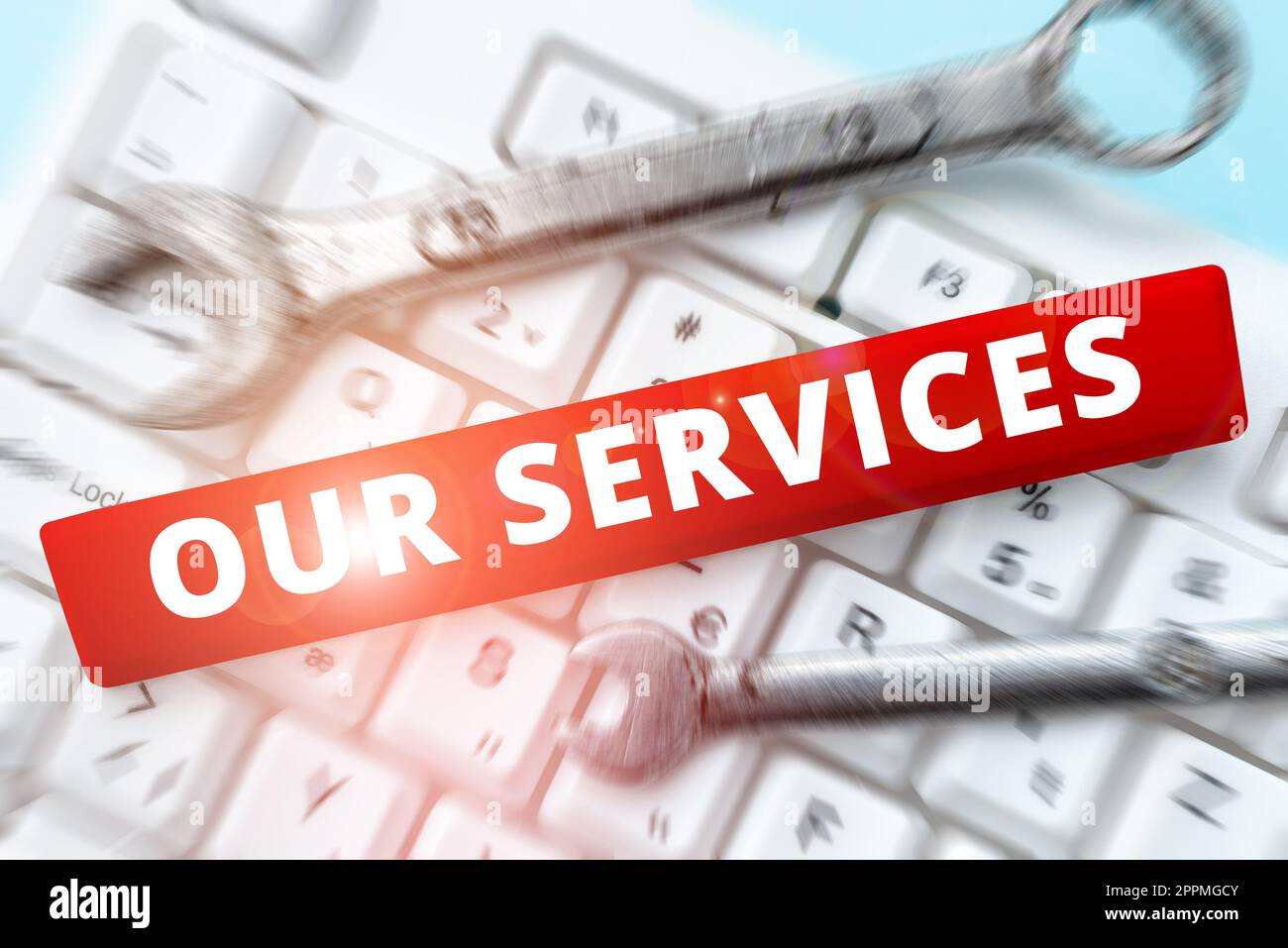 Conceptual display Our Services. Business concept The occupation or function of serving ...