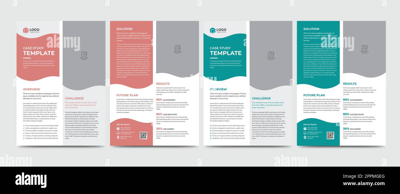 Case Study Template Corporate Modern Business Double Side Flyer and ...