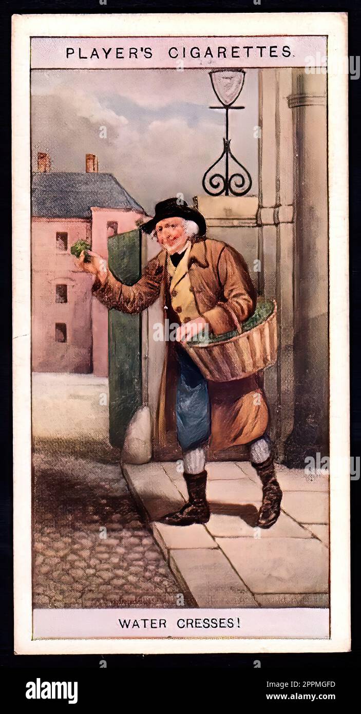 Water Cresses - Vintage British Cigarette Card - Victorian Era Stock ...