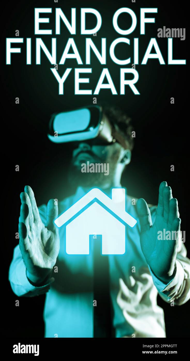 Conceptual caption End Of Financial Year. Word for Revise and edit ...