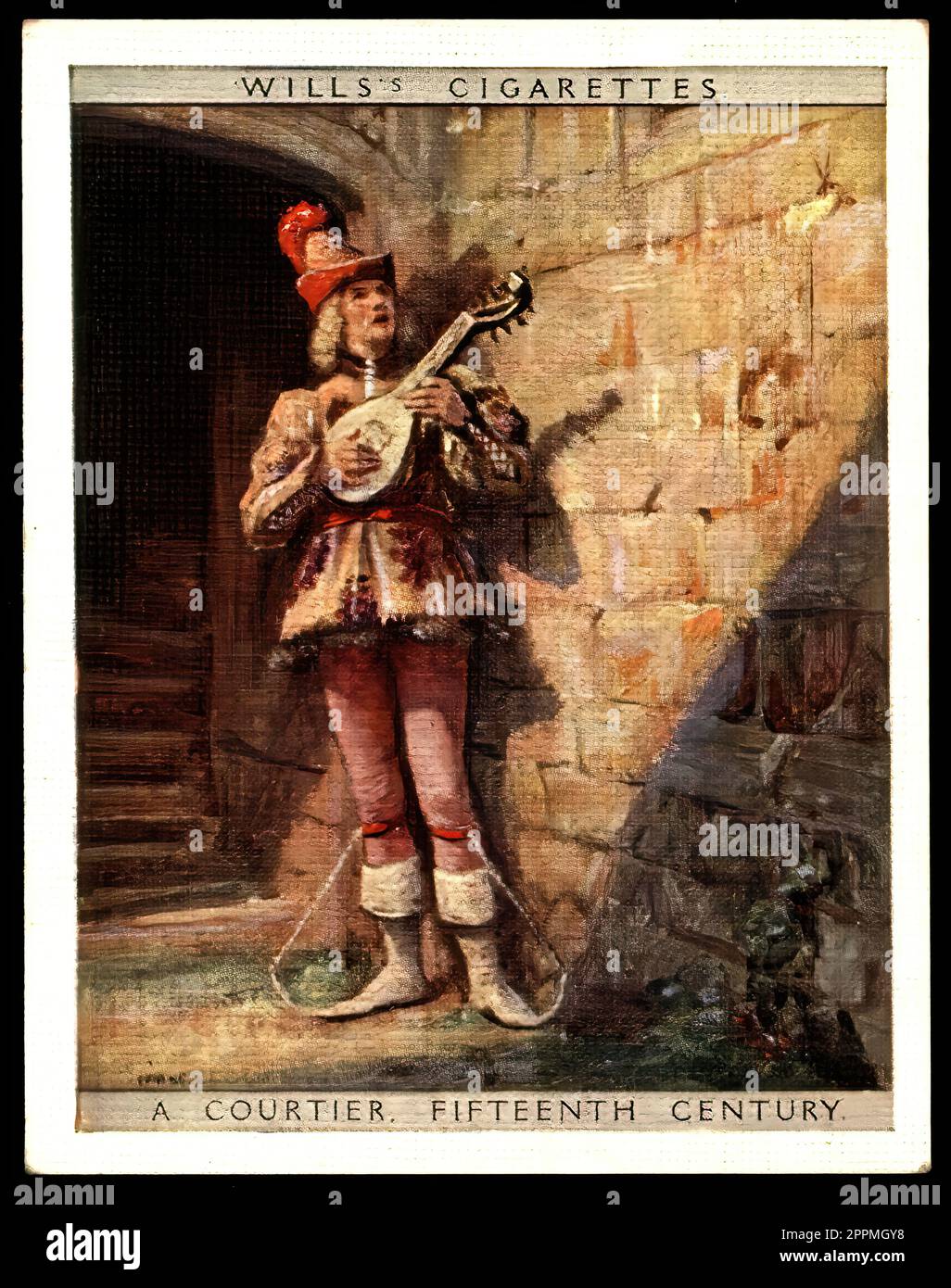 Courtier's Costume, 15th Century - Vintage British Cigarette Card ...