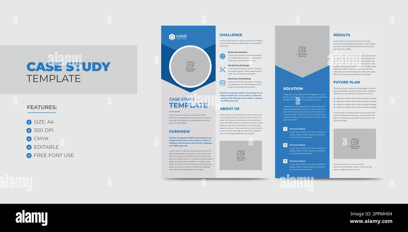 Case Study Template Corporate Modern Business Double Side Flyer and ...