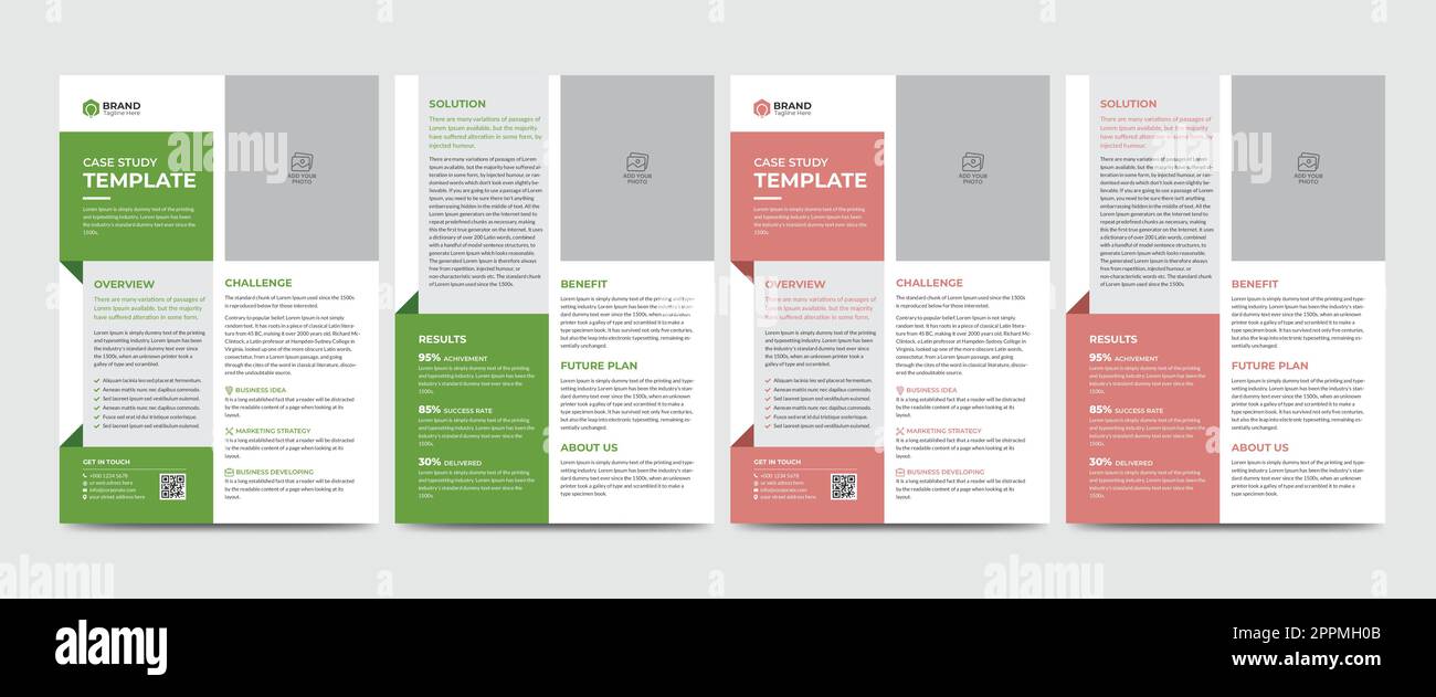 Case Study Template Corporate Modern Business Double Side Flyer and ...