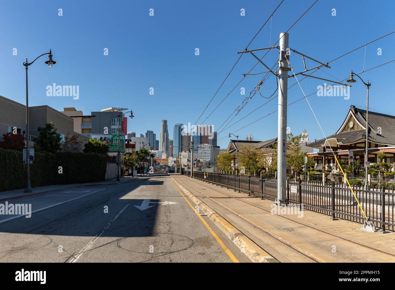 Downtown Los Angeles from Little Tokyo Stock Photo - Alamy