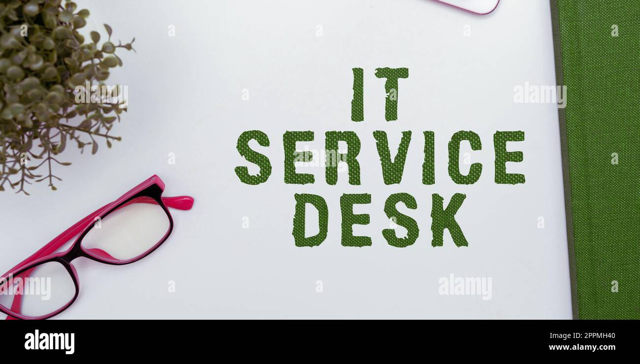 Text showing inspiration It Service Desk. Business concept ...