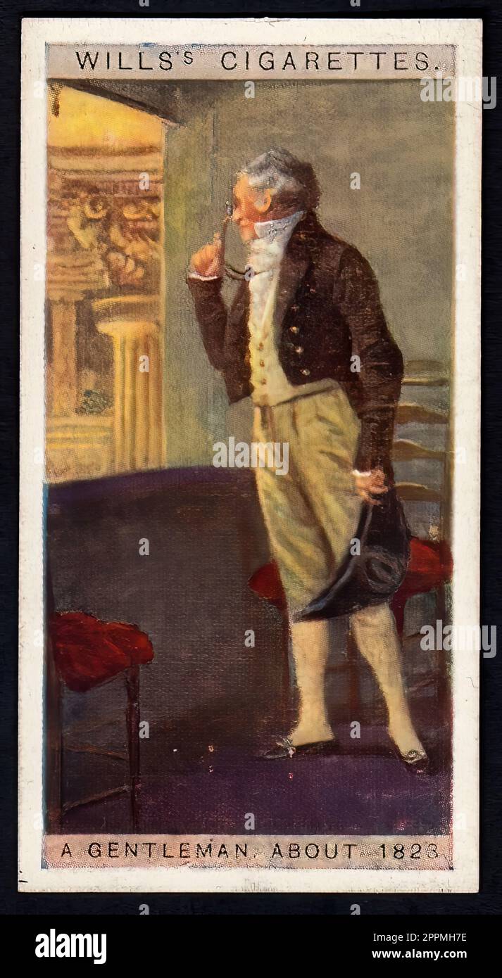 A Gentleman, about 1823 - Vintage British Cigarette Card - Victorian ...