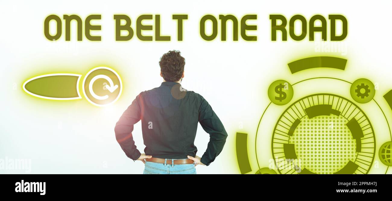 Conceptual display One Belt One Road. Internet Concept Building trade ...