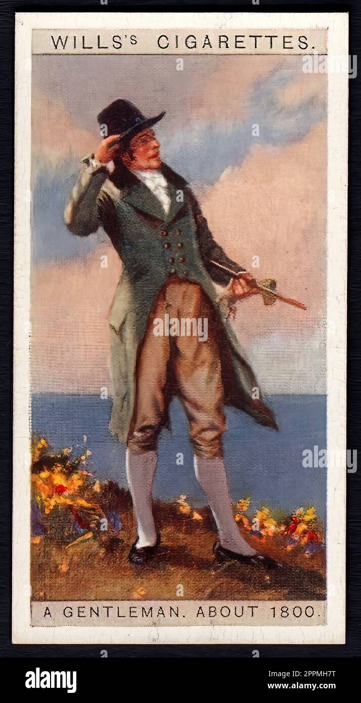 A Gentleman, About 1800 - Vintage British Cigarette Card - Victorian ...