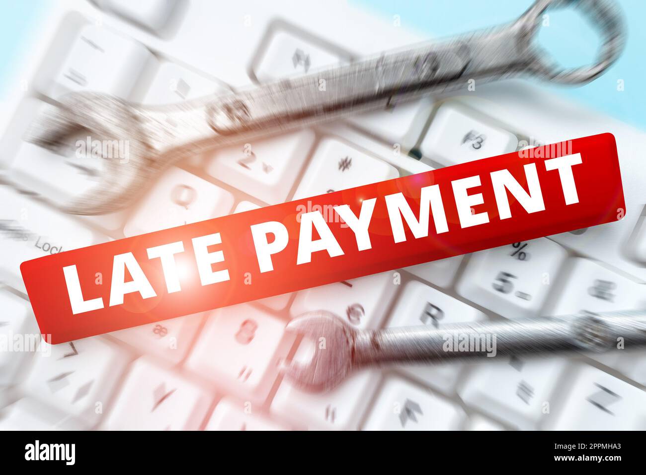 Sign displaying Late Payment. Business showcase payment made to the lender after the due date ...